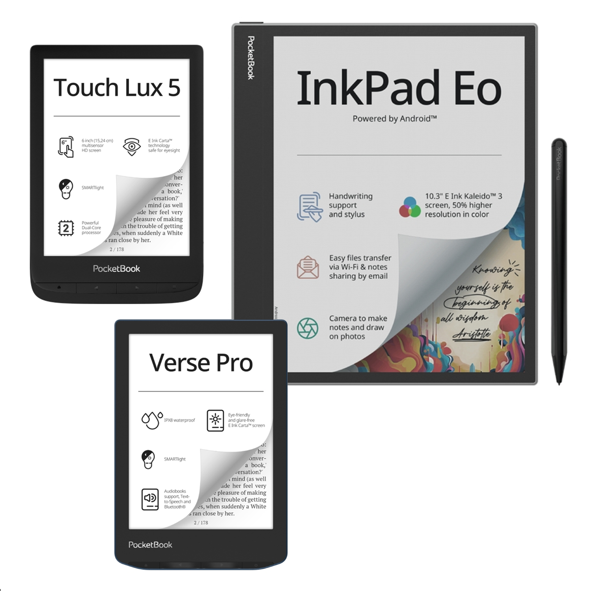 Compare PocketBook e-readers - ComparisonTables